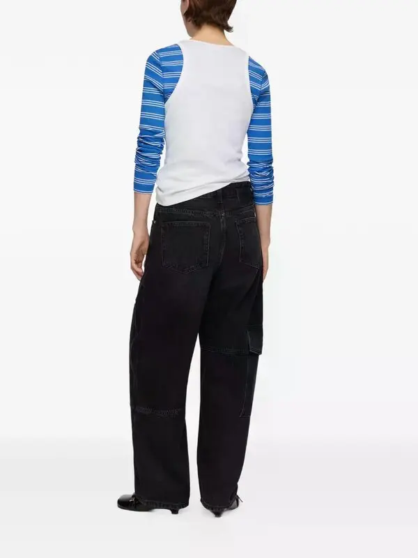 GANNI Audri Cargo Jeans In Wash