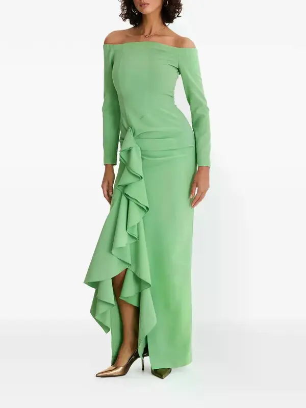 MOOS STUDIO Off-shoulder Ruffled Maxi Dress