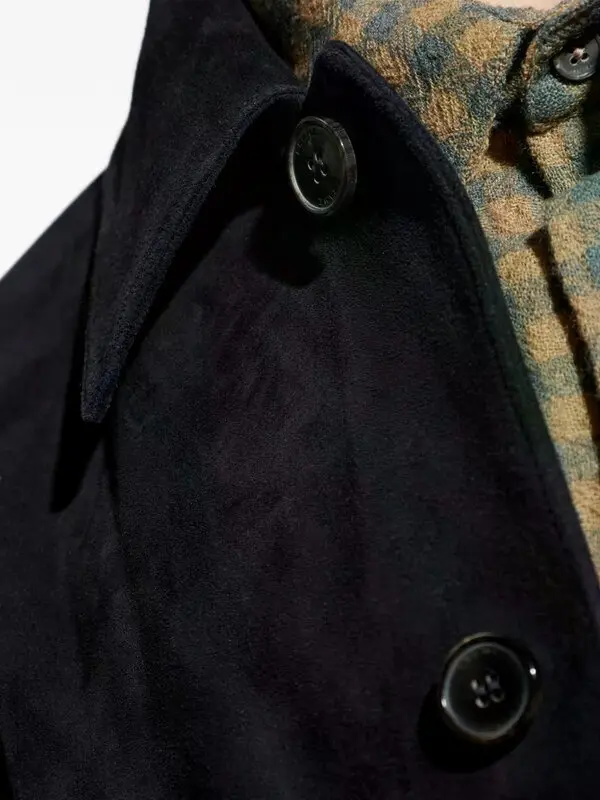 FRAME Buttoned Suede Jacket