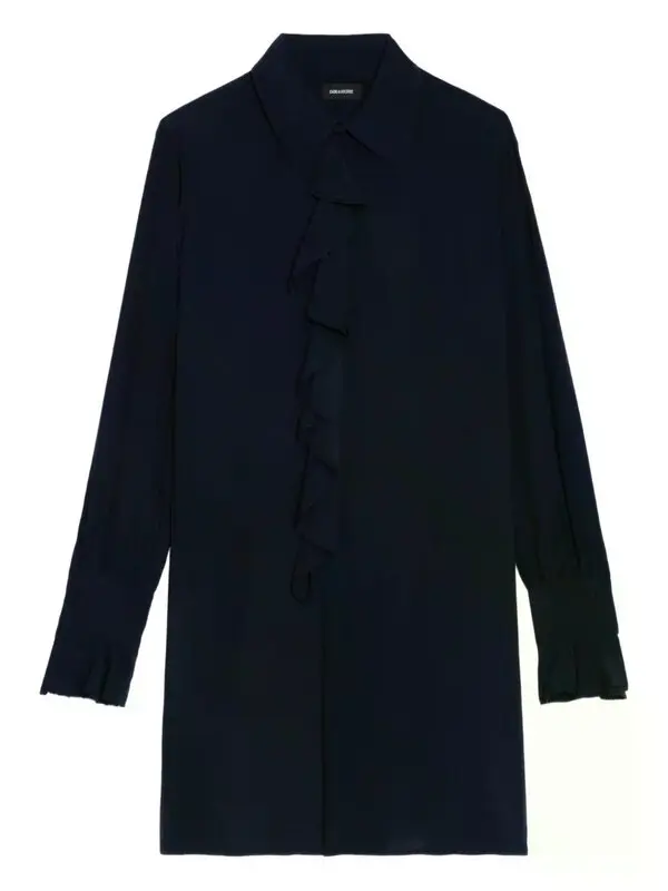 Zadig&Voltaire Rhelyne Ruffled Mini Shirt Dress