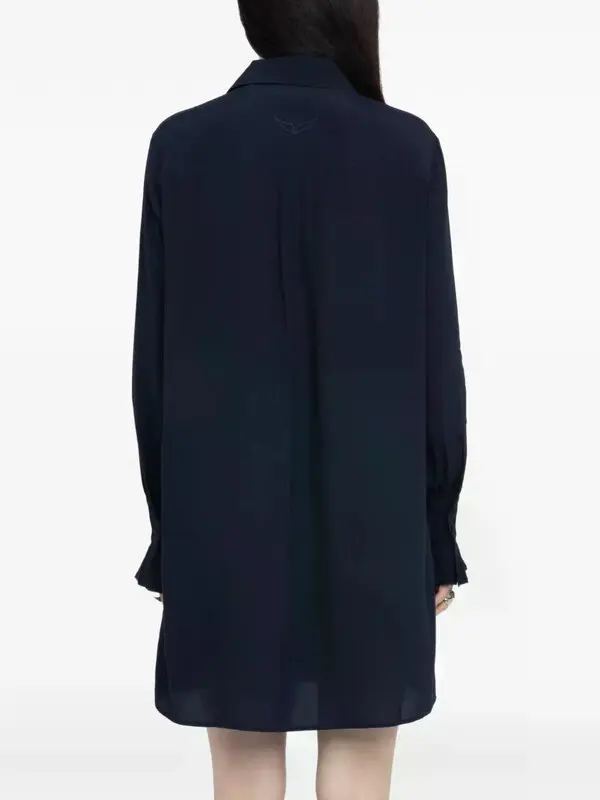 Zadig&Voltaire Rhelyne Ruffled Mini Shirt Dress