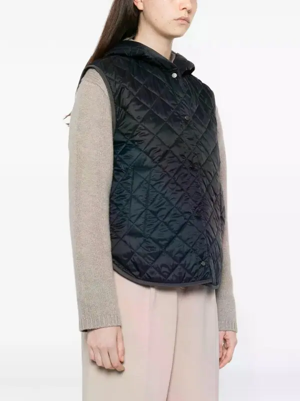 Brunello Cucinelli Quilted Hooded Gilet - Black