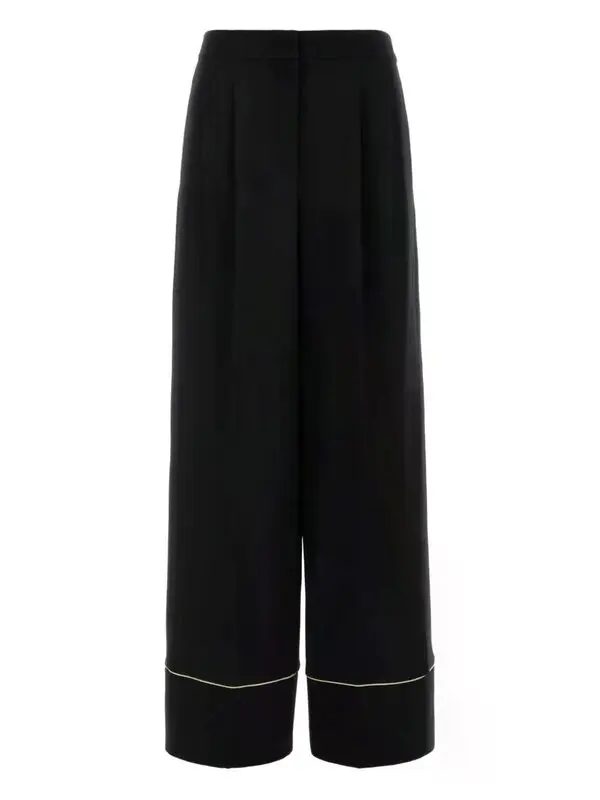 Fendi Pleated Front Side Pocket Straight Leg Trousers