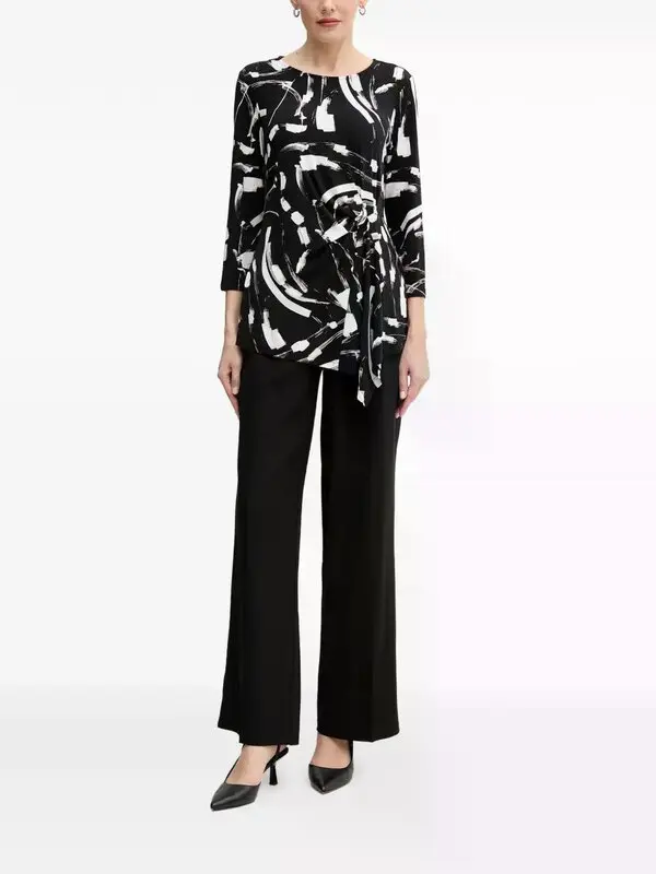 Joseph Ribkoff Graphic Print Knot Detail Top