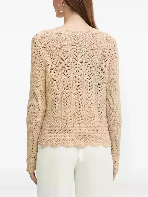 FRACOMINA Open-knit Cardigan With Scallop Trim
