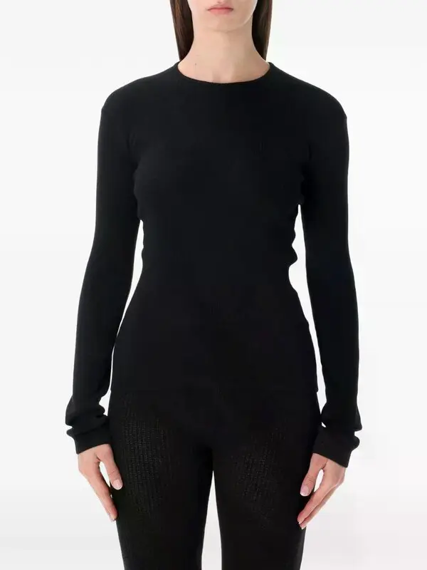 Fear Of God Ribbed Knit Long Sleeve T-shirt - Black