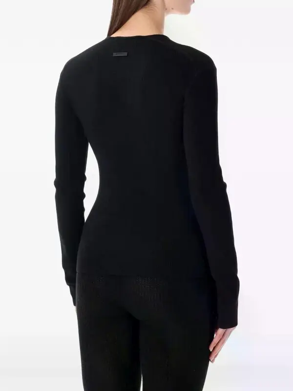 Fear Of God Ribbed Knit Long Sleeve T-shirt - Black