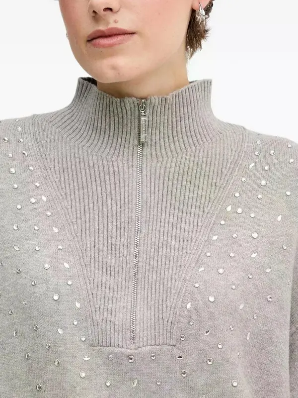 Joseph Ribkoff Embellished Half-zip Sweater