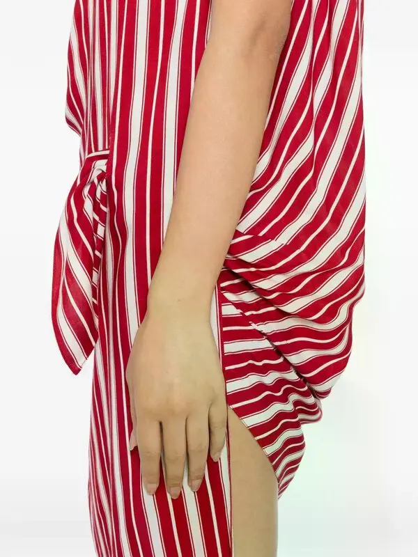 BLAKLACE Striped One-shoulder Mini Dress