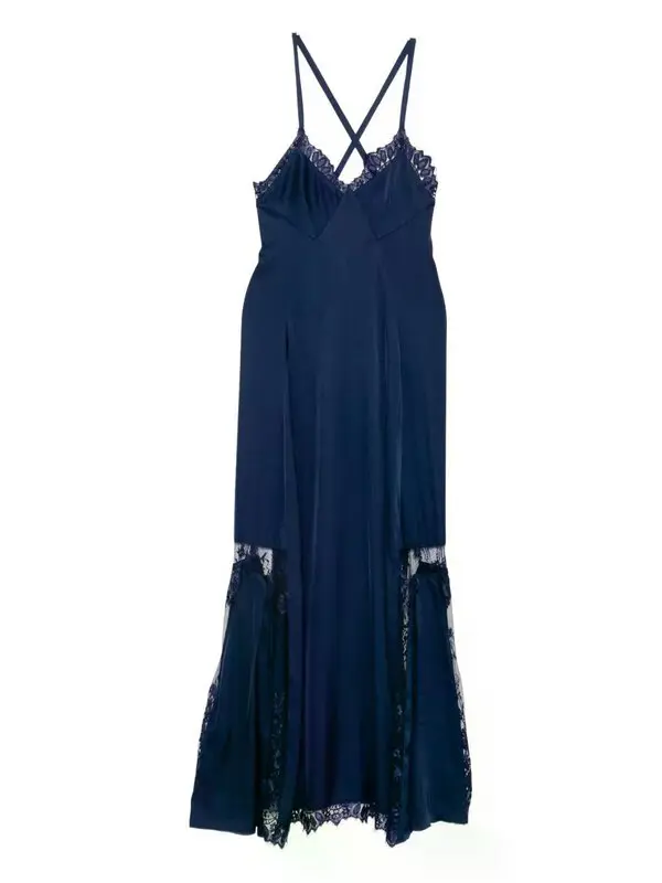 BLAKLACE Floral Lace Dress - Blue