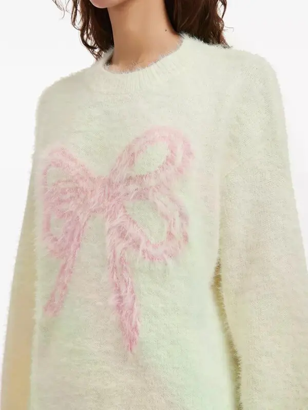 B+AB Bow Knitted Sweater - Neutrals
