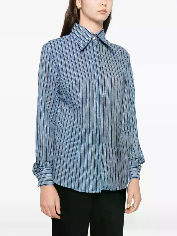 BLAKLACE Striped Button-up Shirt