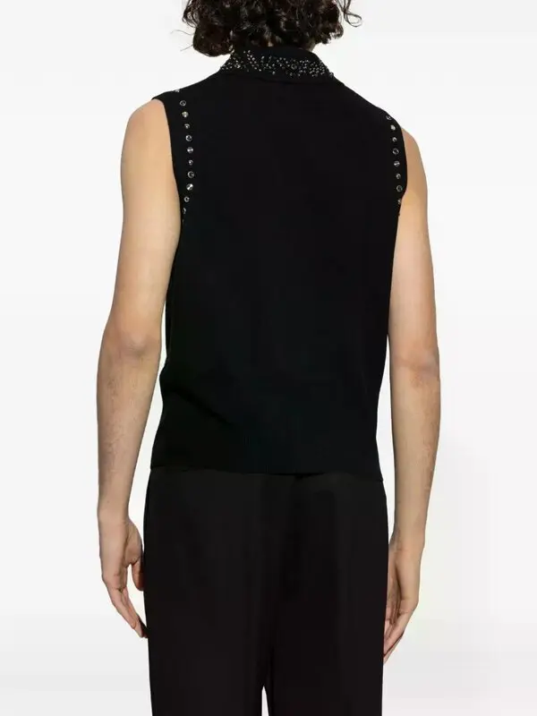 Versace Embellished Collar Sleeveless Vest