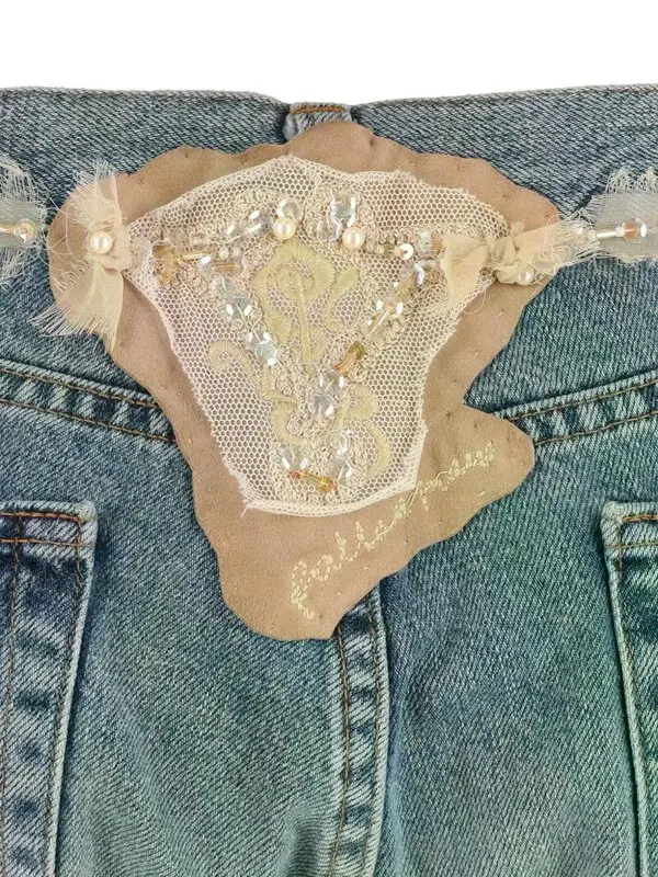 VOYAGE ET CIE Customised Embellished Jeans