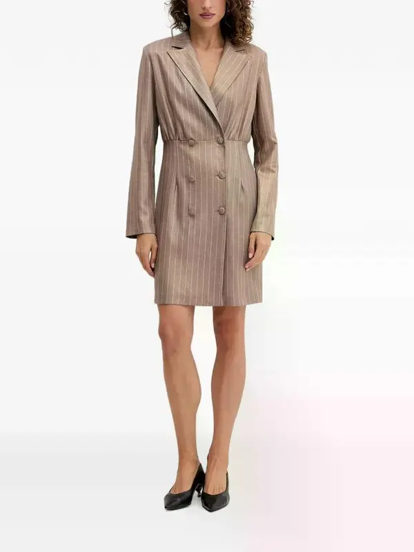 FRACOMINA Pinstriped Double-breasted Dress
