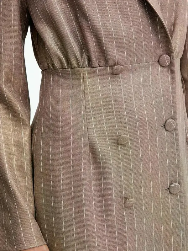 FRACOMINA Pinstriped Double-breasted Dress