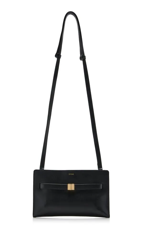 TOTEME Belted Leather Crossbody Bag - Black