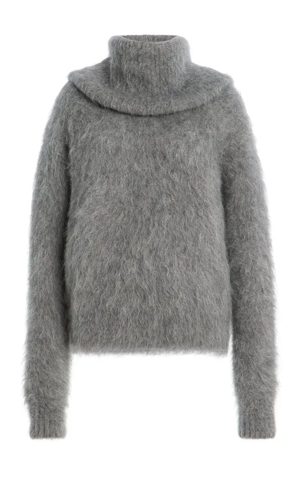 TOTEME Alpaca-blend Turtleneck Sweater - Grey