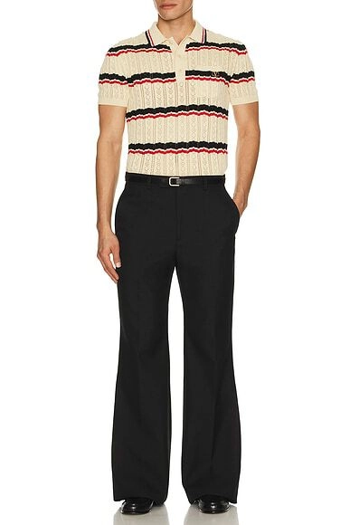 Valentino Garavani Diagonal Wool Trouser - Nero