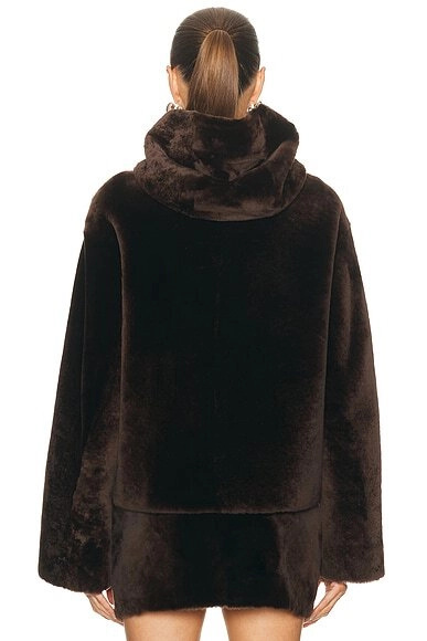 Nour Hammour Cooper Hooded Shearling Jacket