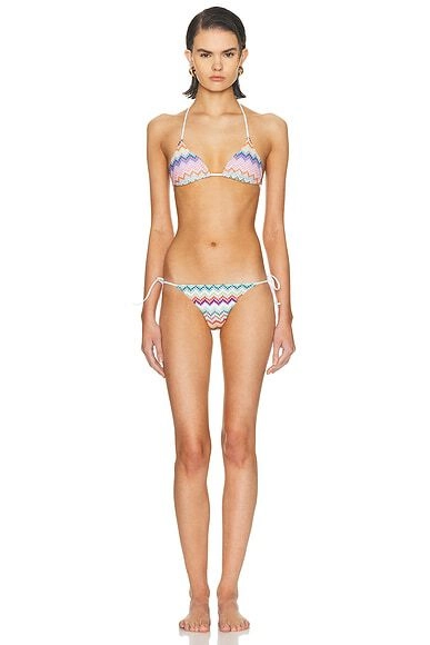 Missoni Two-piece Bikini Set With Metallic Threading - Multicoloured