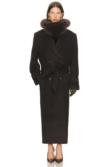 HELSA Bold Shoulder Long Coat