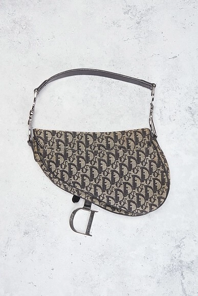 Dior Trotter Oblique Saddle Bag - Navy
