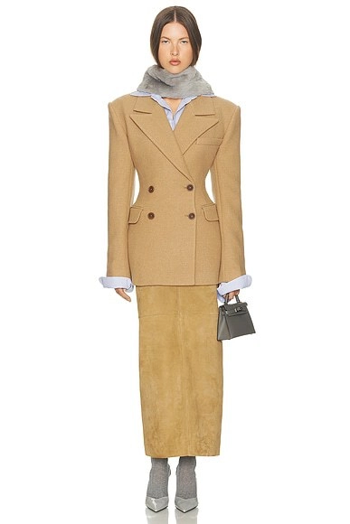HELSA Italian Wool Blend Blazer - Camel