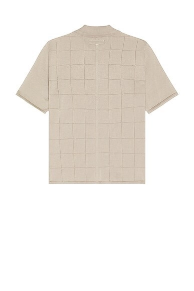 Rag & Bone Window Pane Dalton Knitted Shirt - Tan