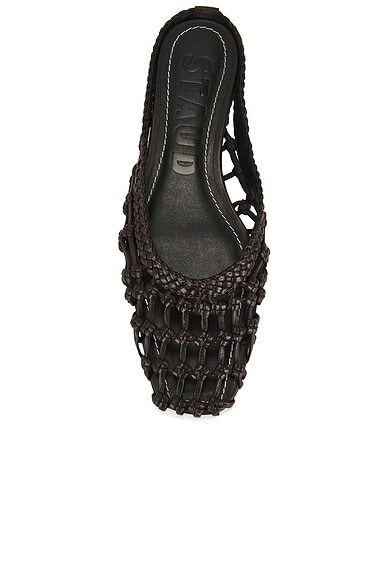 Staud Otto Hand-knotted Flat Mule - Espresso