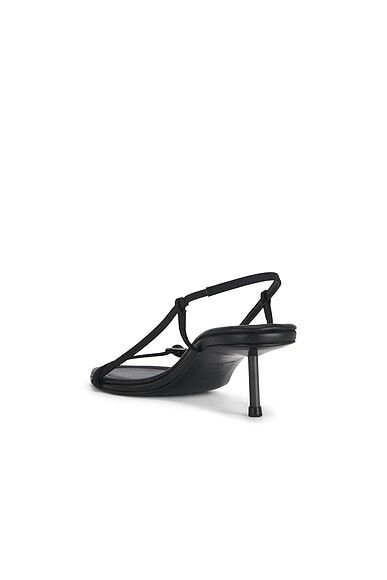 ST. AGNI Petit Belt Slingback Heel - Black