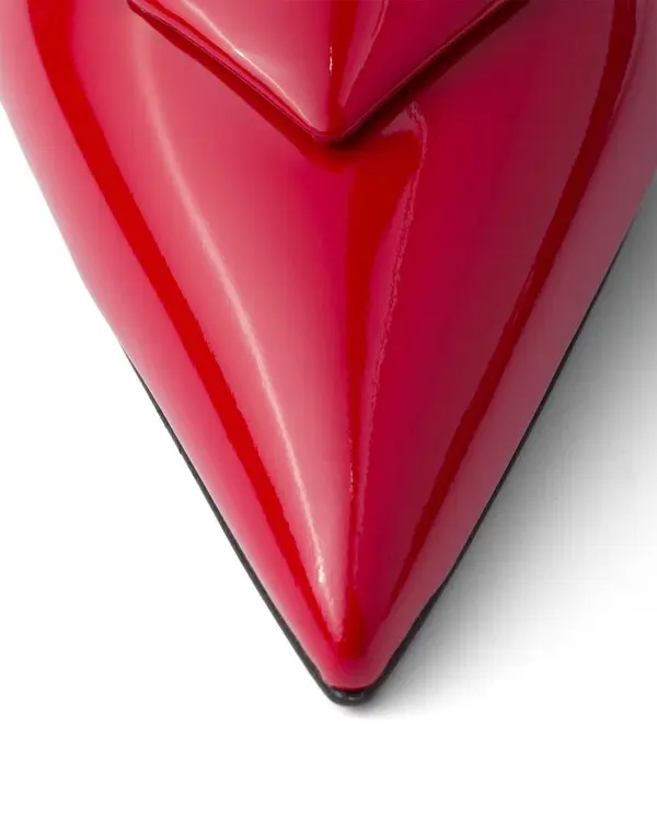 Prada Patent Leather Slingback Pumps - Red
