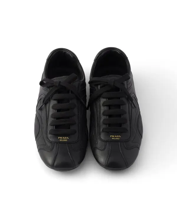 Prada Montecarlo Re-edition 2005 Nappa Leather Sneakers - Black