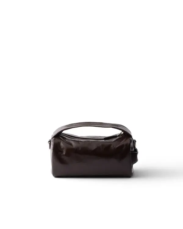 Prada Leather Shoulder Bag - Dark Brown