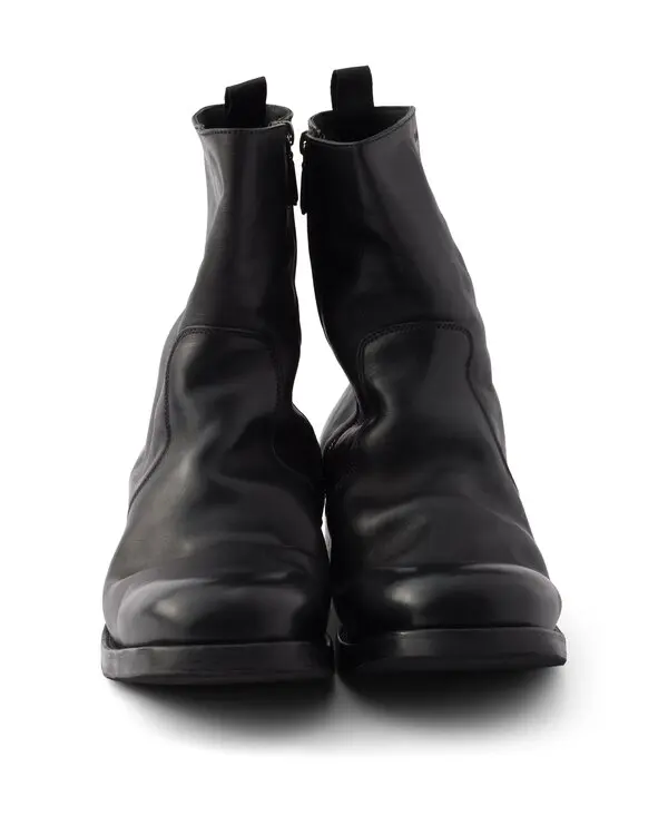 Prada Leather Zipper Boots