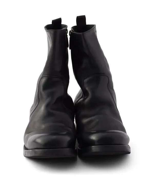 Prada Leather Zipper Boots