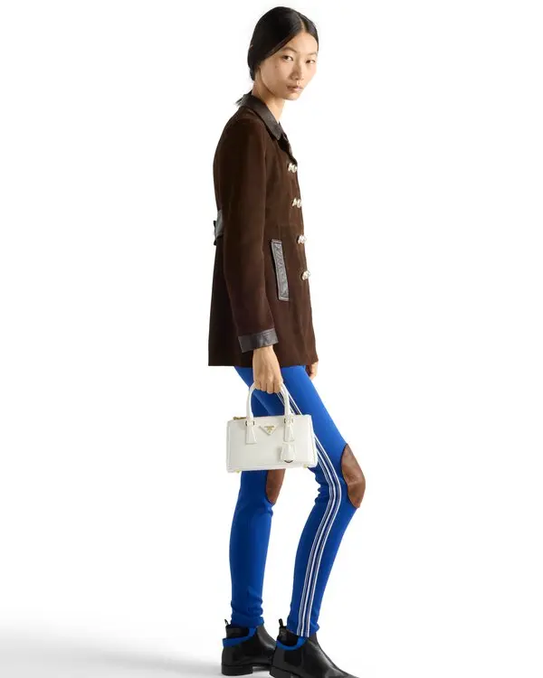 Prada Galleria Patent Saffiano Leather Mini Bag - White