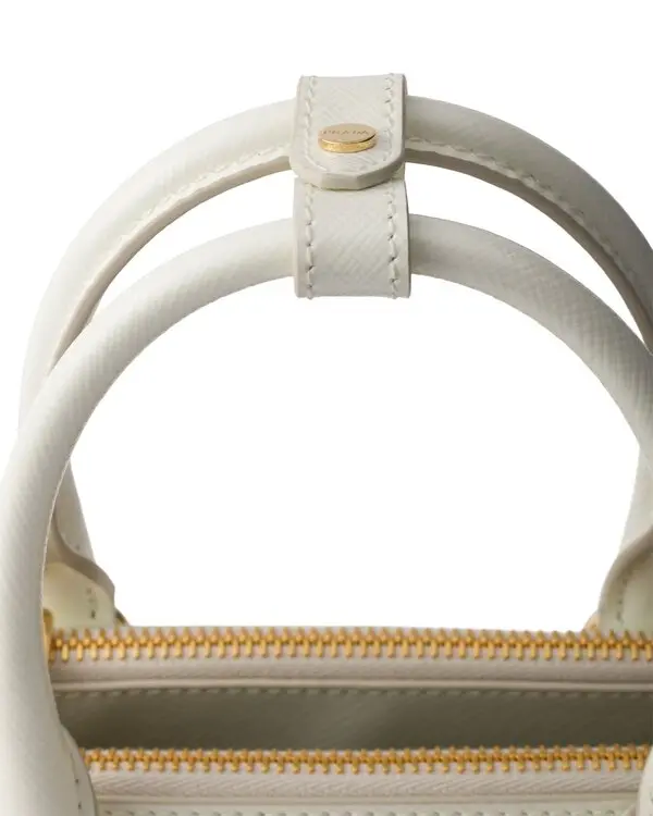 Prada Galleria Patent Saffiano Leather Mini Bag - White
