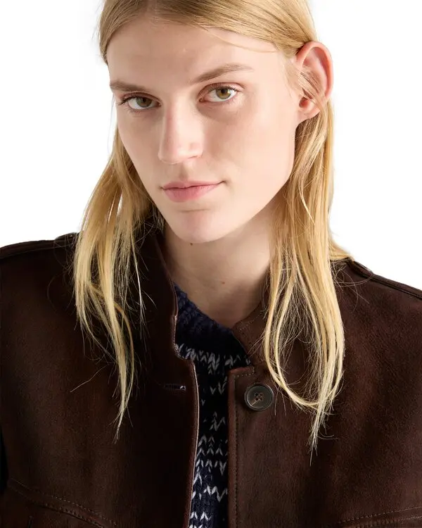 Prada Suede Jacket - Coffee
