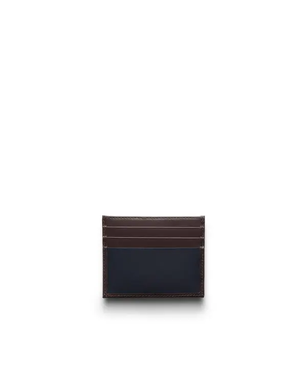 Prada Speedrock Re-nylon And Leather Card Holder - Navy