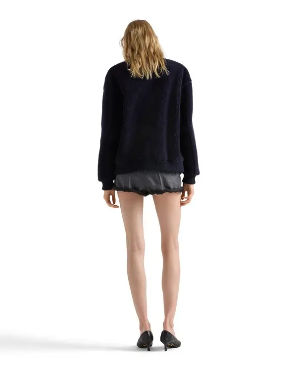 Prada Fleece Zip-up Jacket - Navy