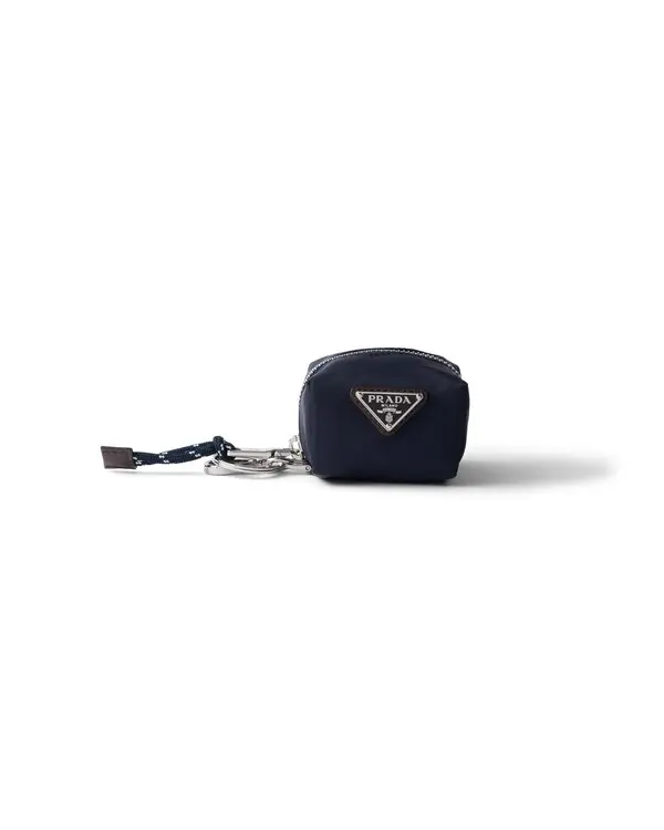 Prada Speedrock Re-nylon Keychain Charm - Navy