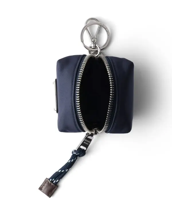 Prada Speedrock Re-nylon Keychain Charm - Navy