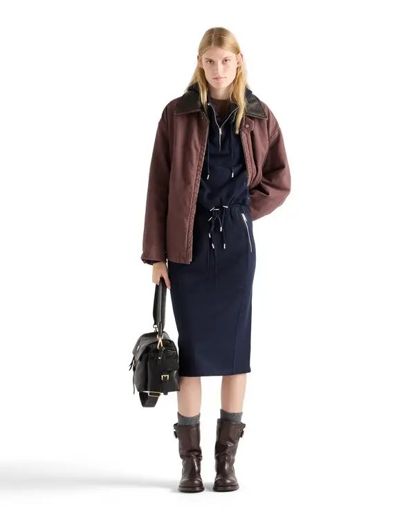 Prada Jersey Skirt With Drawstring Waistband