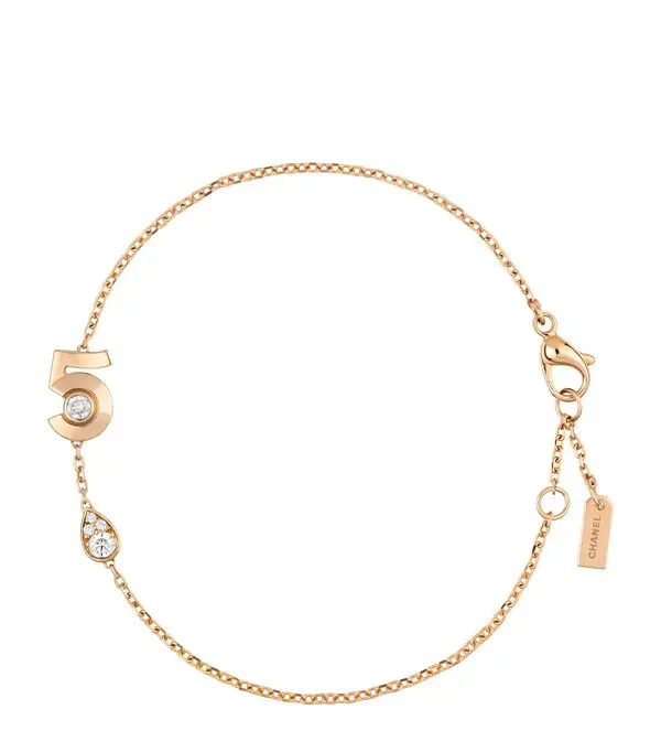 Chanel Gold And Diamond Extrait De N°5 Bracelet - Beige