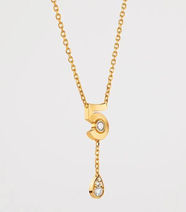 Chanel Gold And Diamond Extrait De N°5 Necklace