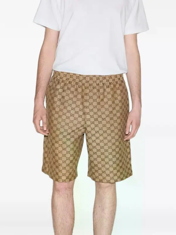 Gucci Gg Supreme Linen Shorts