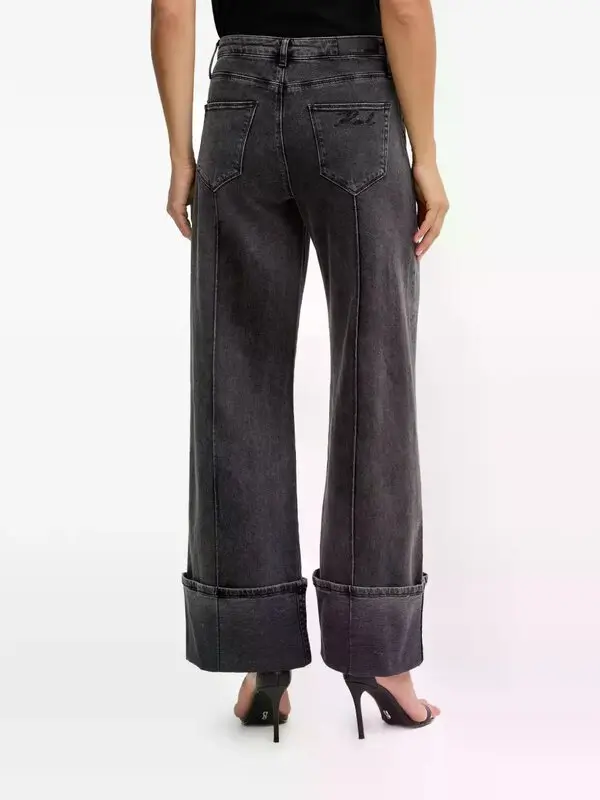 Karl Lagerfeld Cuffed Five-pocket Jeans