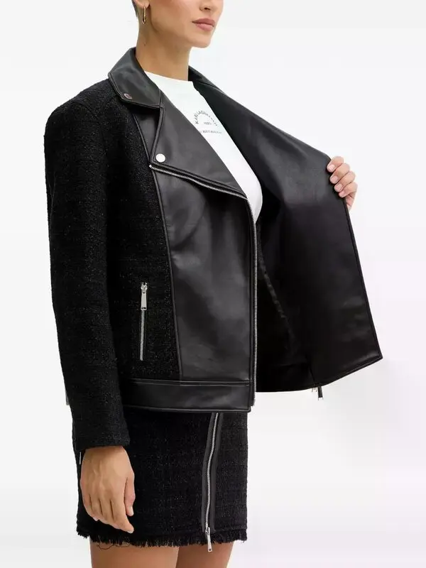 Karl Lagerfeld Zipped Logo-plaque Jacket - Black
