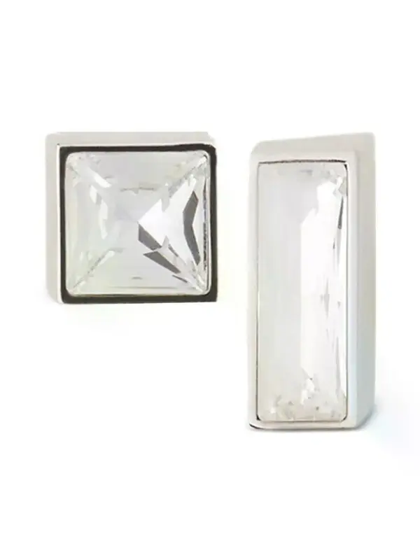 LANVIN Rectangle Stud Earrings - Silver